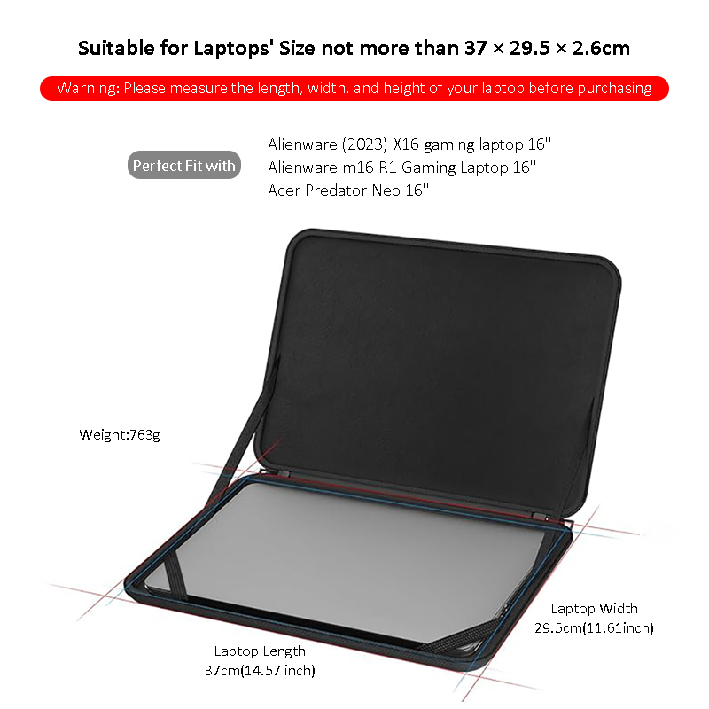 Smatree EVA Hard Shell Case 16 inch Laptop Sleeve Case for Alienware ...
