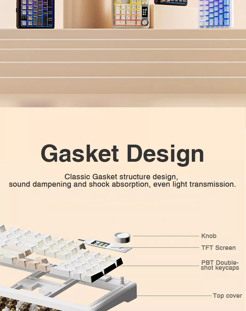 AULA F108 & F108 Pro | Mechanical Keyboard | Wireless/Bluetooth/Wired ...