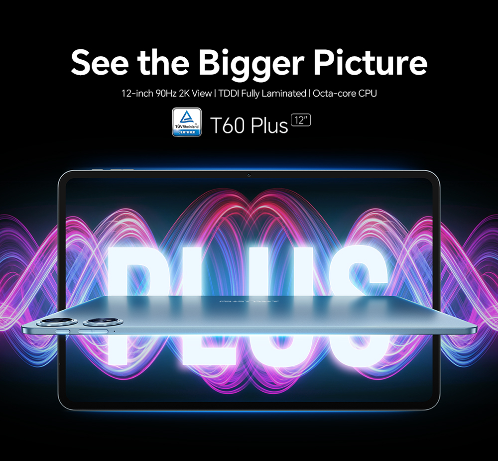 Teclast T60 PLUS Tablet 16+128GB 12" 90Hz 2K View Octa-Core CPU Dual-mode 4G Wi-Fi Android 14 ...