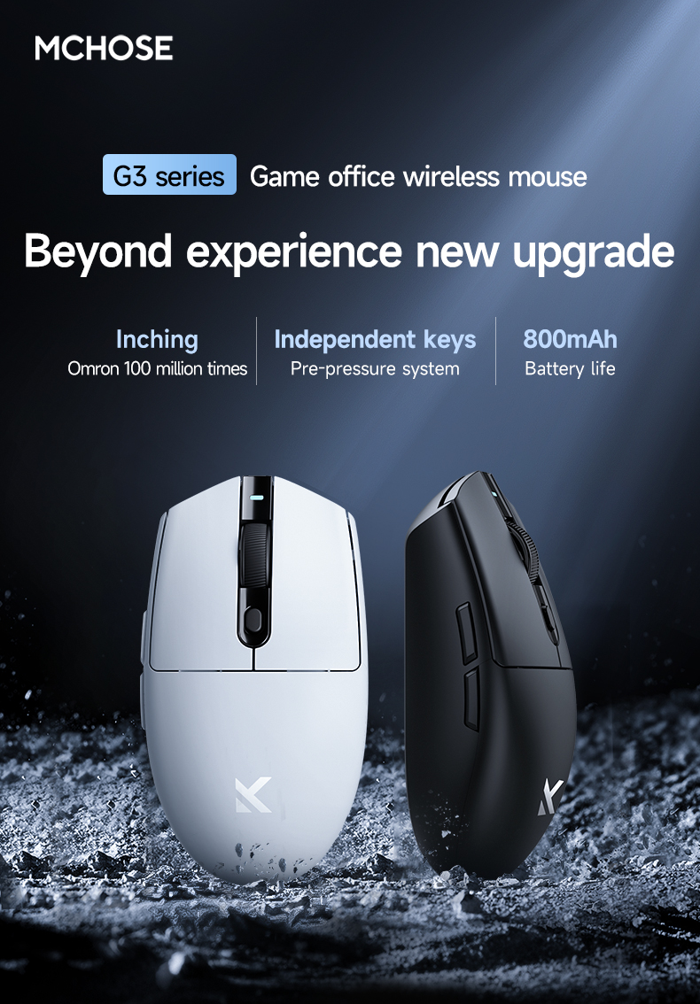 Wireless Mouse Mchose G3 Gaming Mouse 2.4G Bluetooth Wired Three-mode Lightweight Wireless Mouse ...