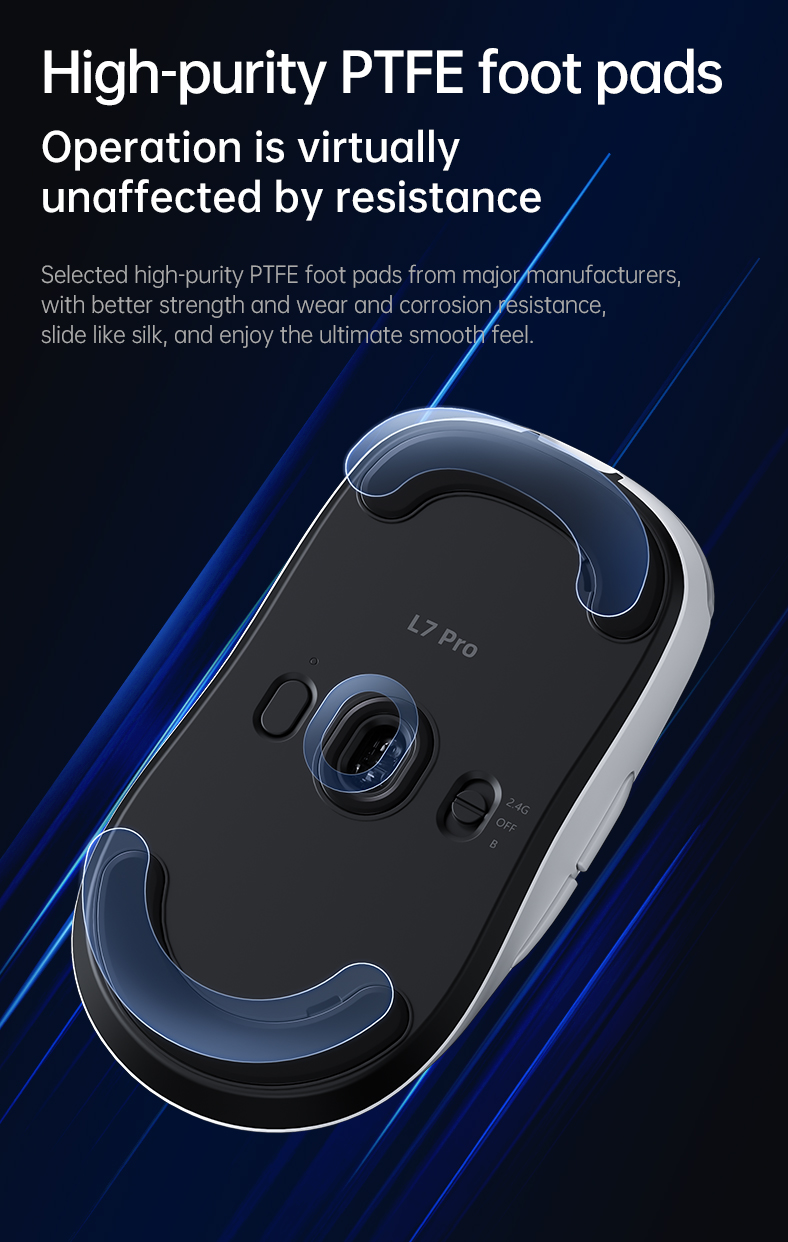 Wireless Mouse Mchose L7 Gaming Mouse PAW3395 26000DPI Lightweight Three Mode Gaming Mouse for ...