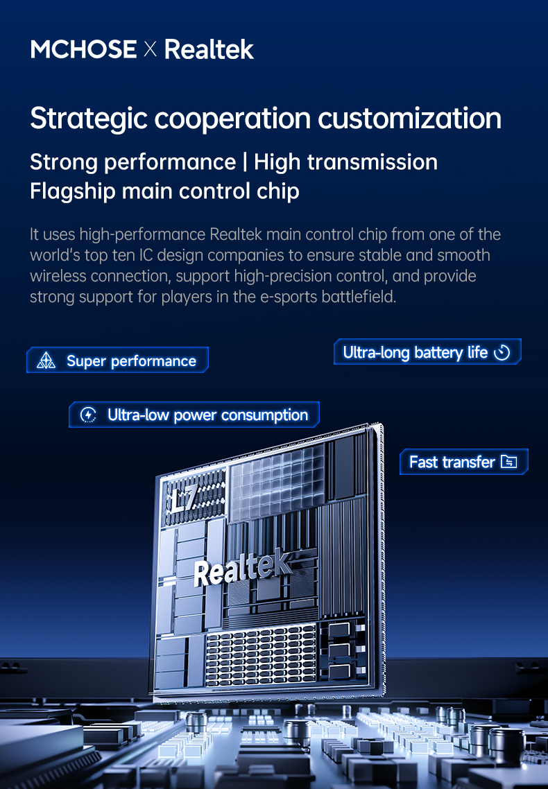 Wireless Mouse Mchose L7 Gaming Mouse PAW3395 26000DPI Lightweight Three Mode Gaming Mouse for ...