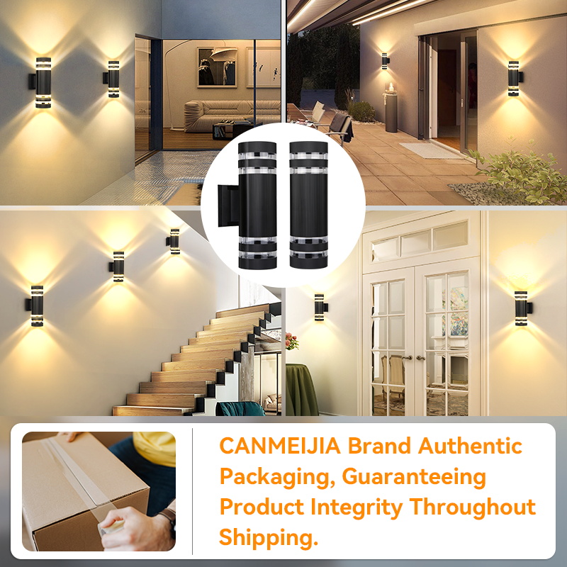 LED Wall Lamp 3 Colors Wall Light IP66 Waterproof Replaceable E27 Bulb ...