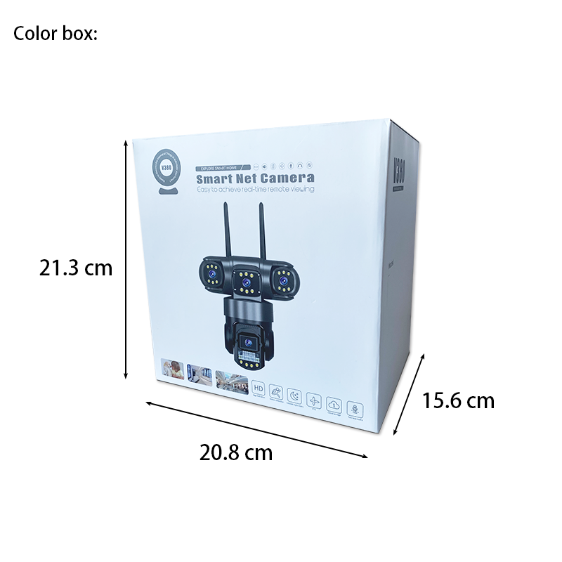V380 Pro 3 Lens 3 Screens Cctv Camera 6MP Outdoor IP66 Waterproof ...