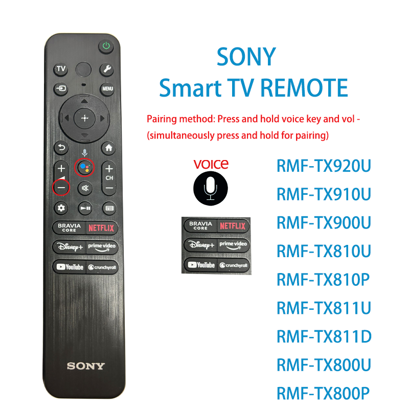 Genuine Voice Remote Control SONY LED Smart Android 4K TV RMF-TX810U ...