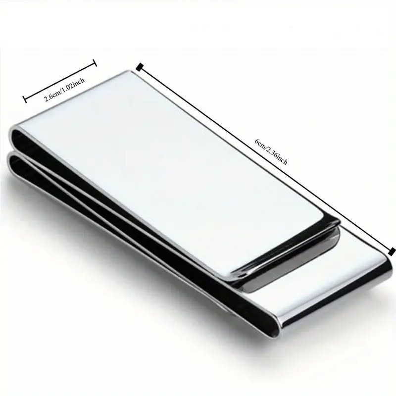 1/2 pcs Men's Stainless Steel Money Clip & Card Holder - Minimalist ...