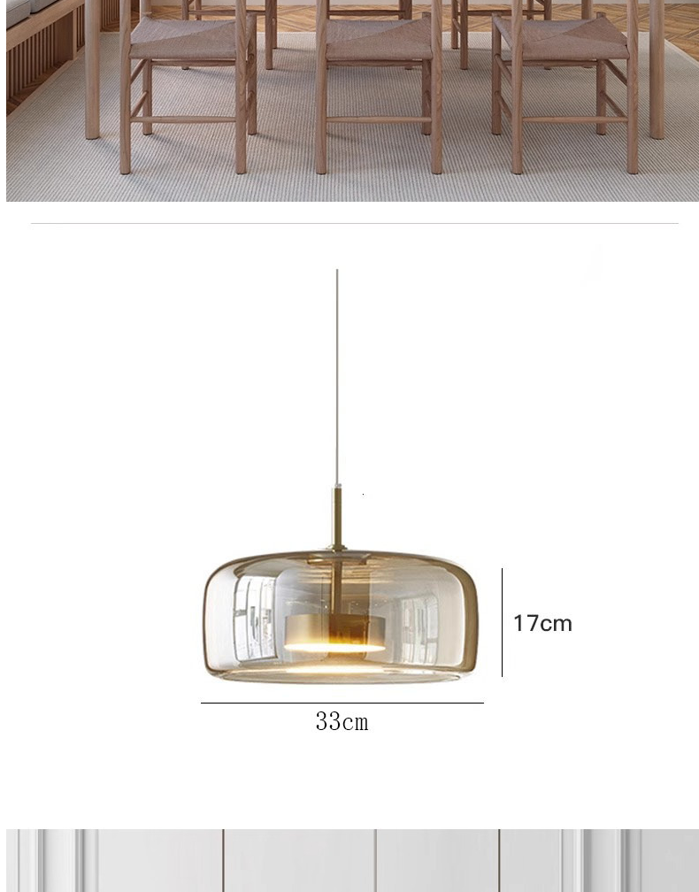 Kitchen Island Chandelier Ceiling Light Modern Glass Pendant Light ...