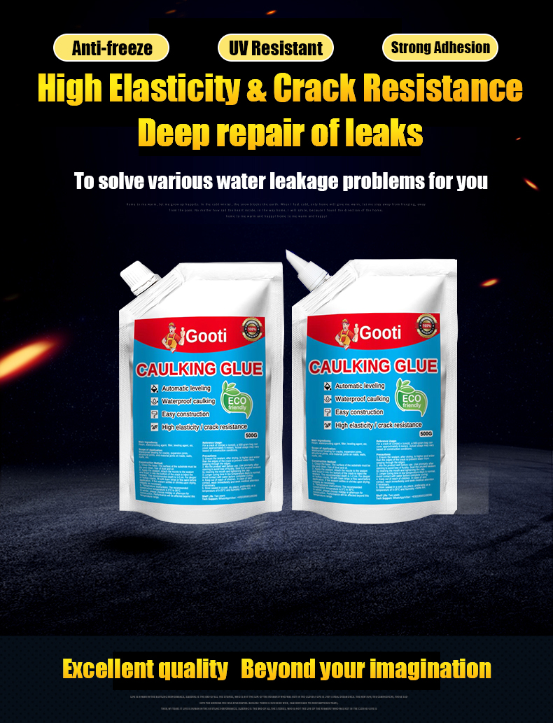 Quick-Drying Caulking Glue 500G Ground Crack Repair Glue High Elasticity Anti-Cracking Repair ...