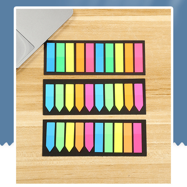 200 Sheets Transparent Fluorescence Color Post-It Notes Index Stickers ...