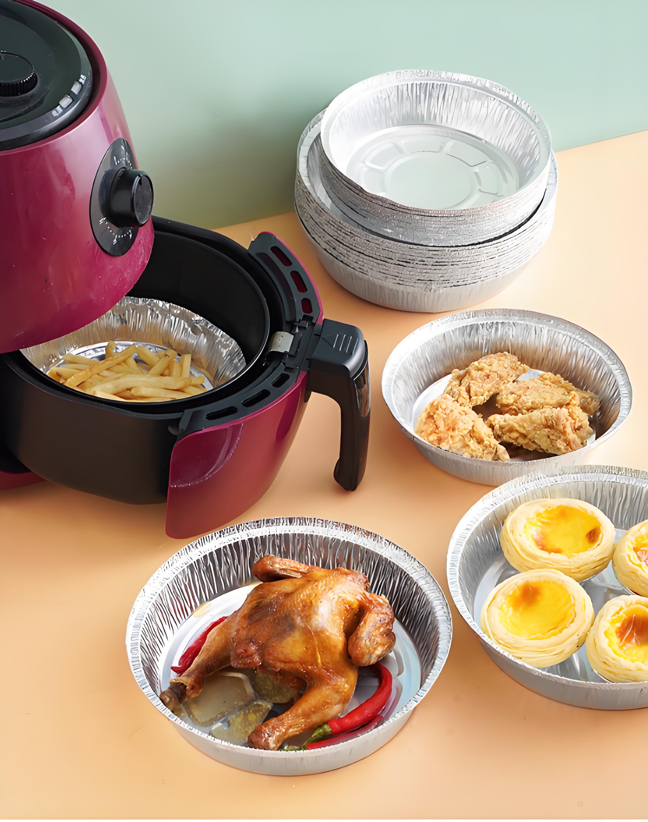 30Pcs/Set Pelapik Air Fryer Paper Tray Baking Foil Tin Tray Non-Stick ...