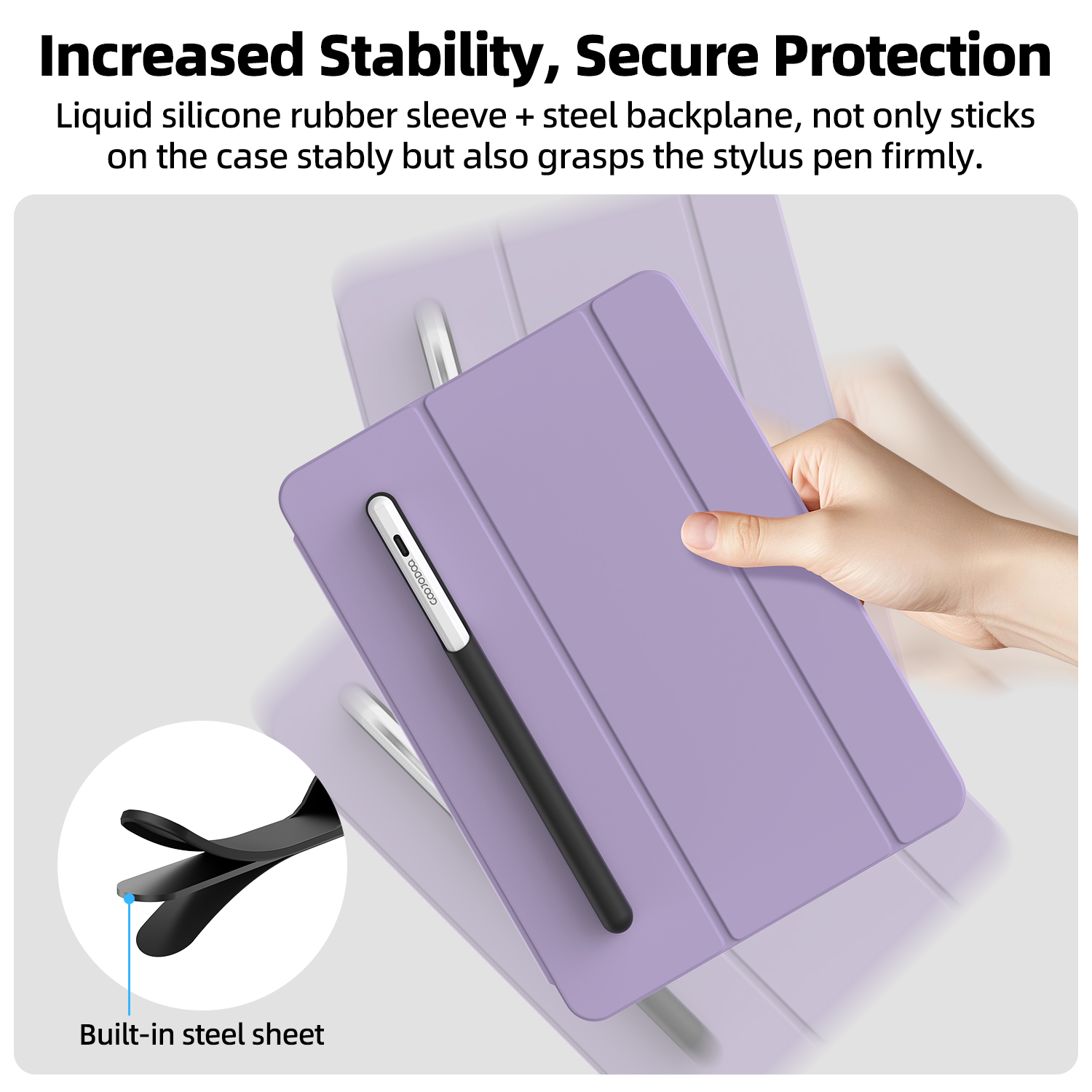 GOOJODOQ Stylus Pen Holder Case Soft Washable Quick Installation ...