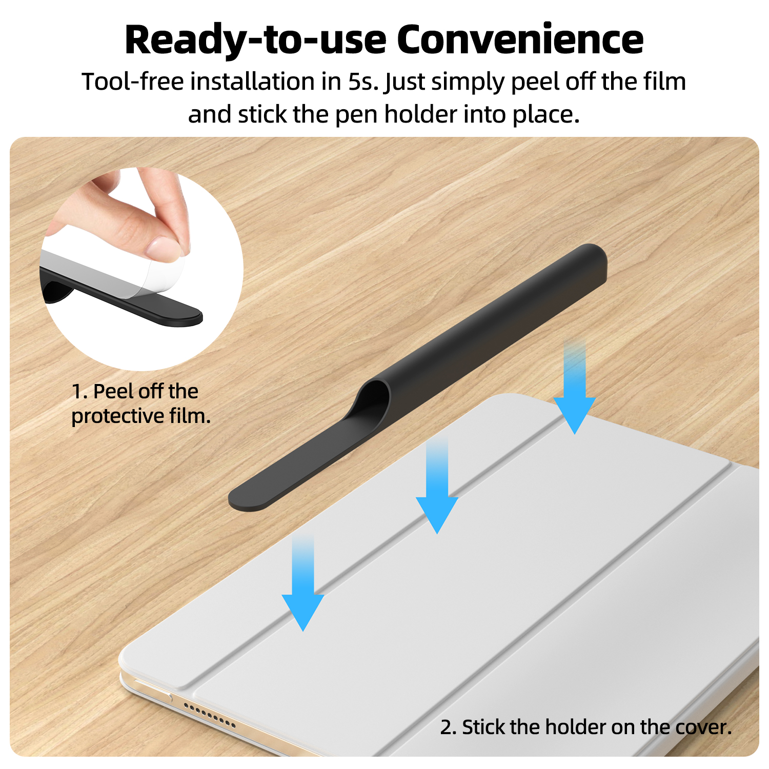 GOOJODOQ Stylus Pen Holder Case Soft Washable Quick Installation ...