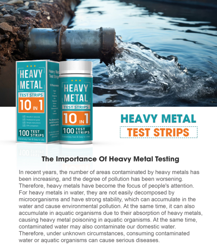 100spcs Heavy Metal Test Kit | 10 in 1 Testing Water for Metals | Water ...