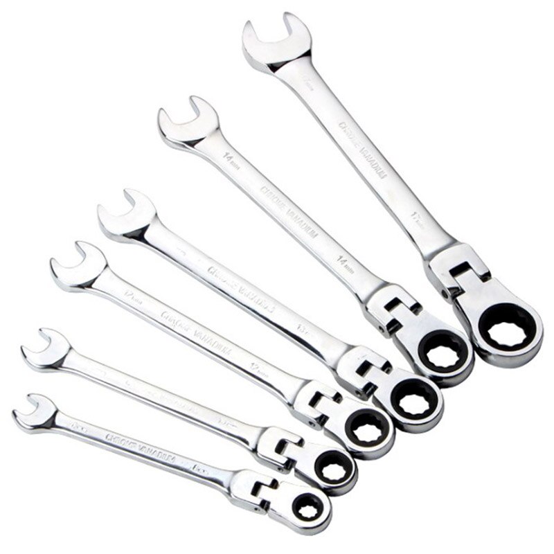 Metric Ratchet Combination Wrench Set, Chrome Vanadium Steel ...