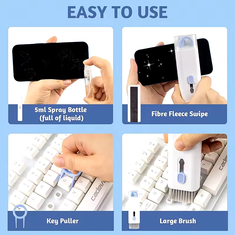 7 In 1 Computer Keyboard Cleaner Brush Kit Earphone Cleaning Pen For ...