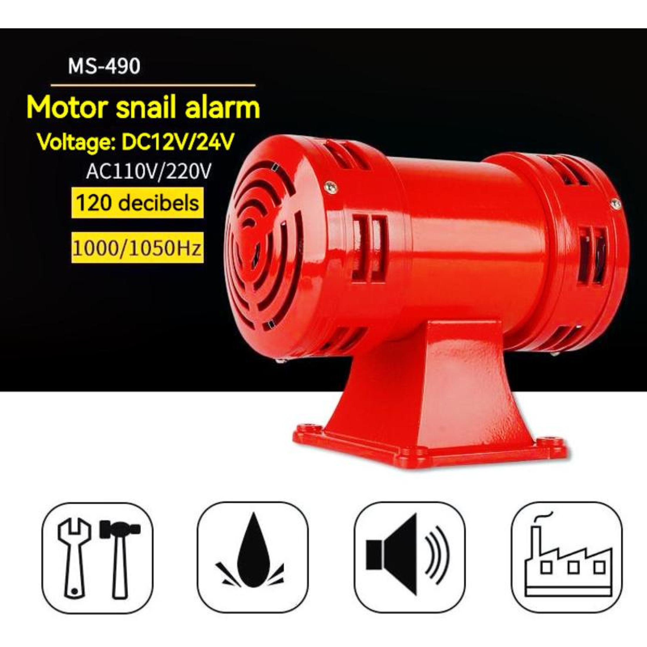 220V Industry Security Electric Motor Driven Siren MS-190/490/590 ...