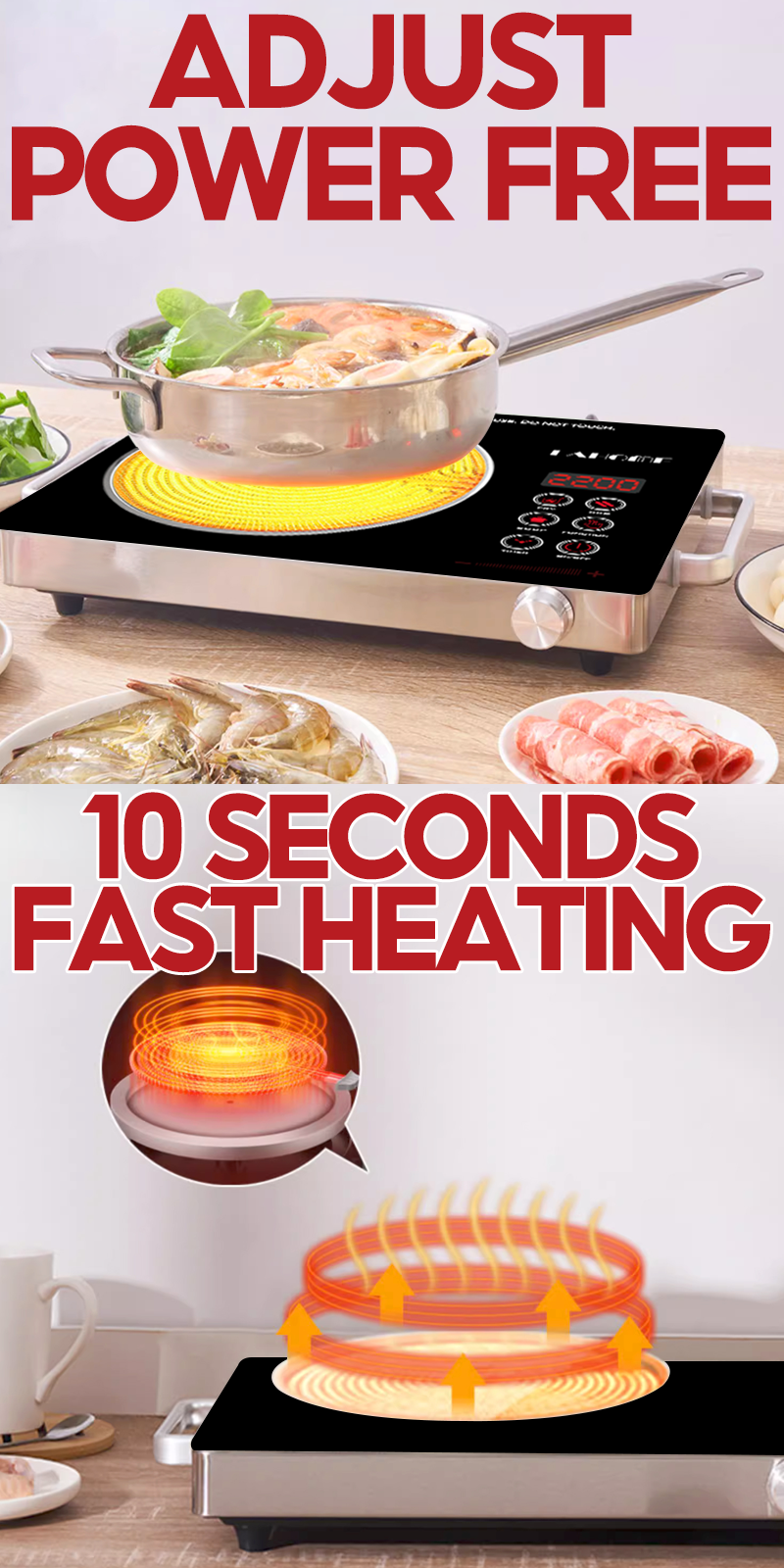 Lahome Smart Electric Ceramic Infrared Stove Induction Cooker Burner ...
