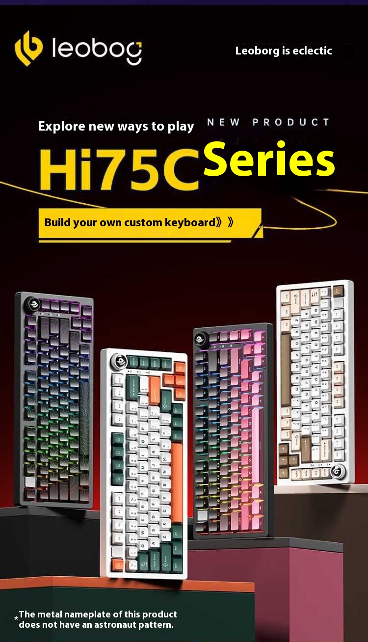 LEOBOG Hi75C Aluminum Wireless Mechanical Keyboard 75% Hot swappable ...