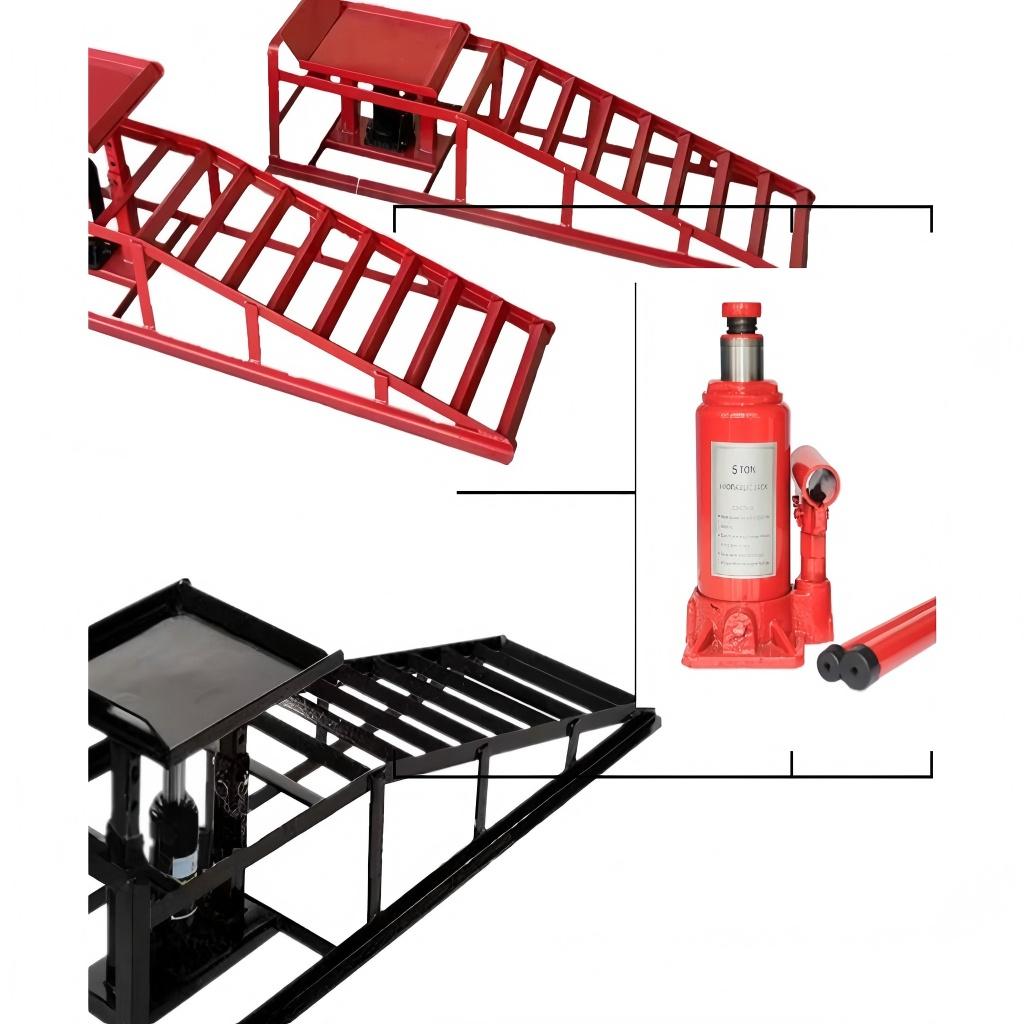 1/2PCS Car Maintenance Ramp, Lifting Ramp, Oil Change ramp,steel ramp ...