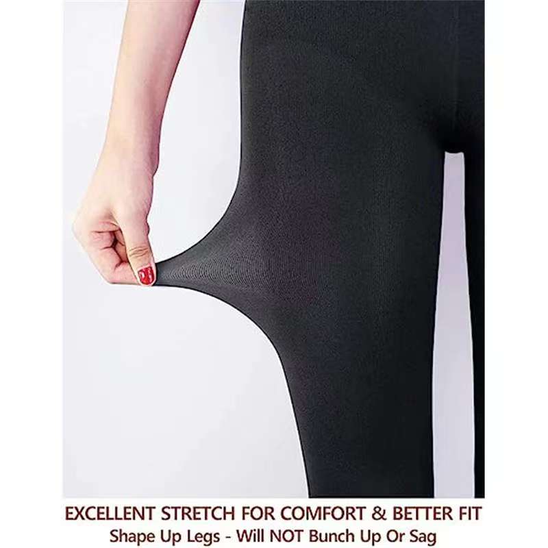 Women's Black Pantyhose - One Size Tights, Anti-Snag & Tummy Control ...