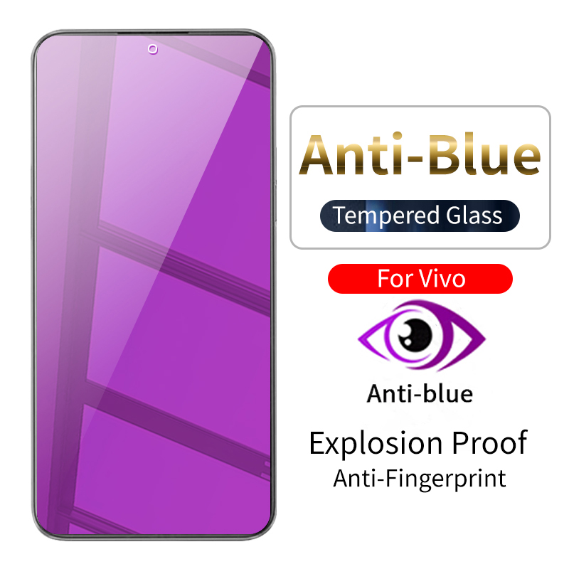 Anti Blue Light Tempered Glass For VIVO V50 V40 V30 Pro V30E V27 V25 V40E V23 Y18 Y28 Y03 Y100 ...