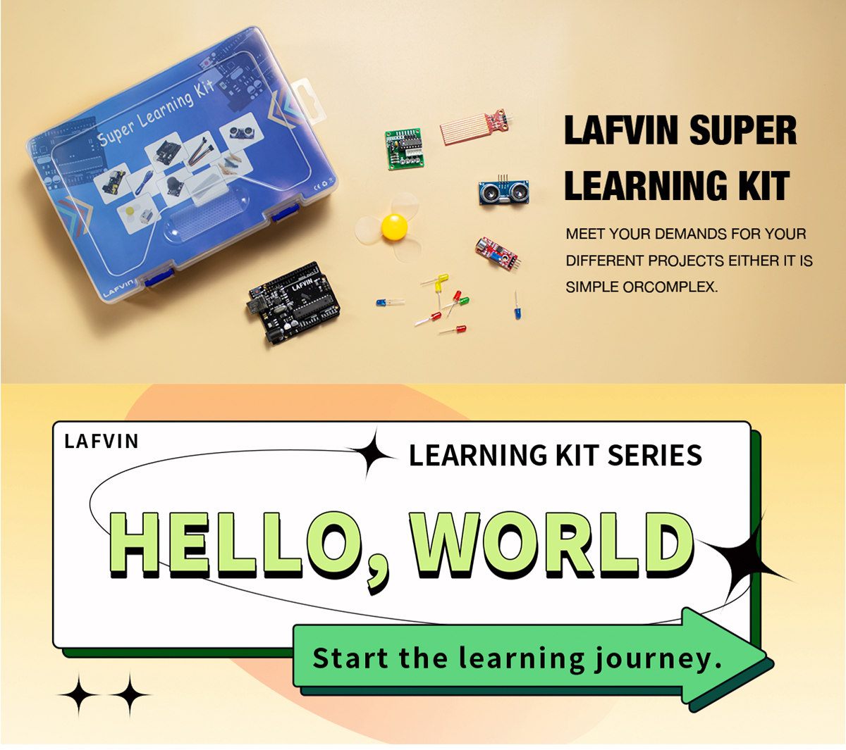 LAFVIN Super Starter Kit Set for Arduino UNO R3 Kit with Tutorial Compatible with Arduino IDE ...