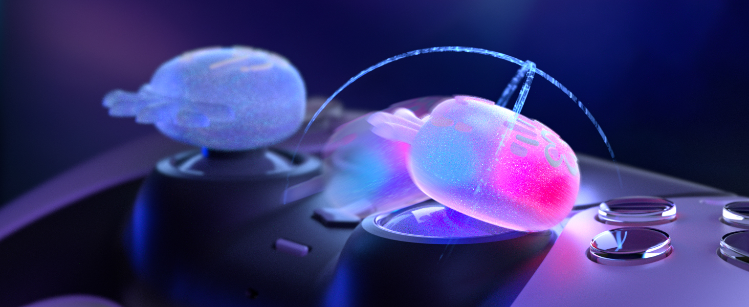 Cute Universal Illuminated LED Thumbstick Grips for ps5,ps4,Xbox Series ...