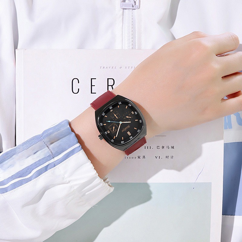 Women's Square Watch Rosivga Fashion Unisex Korean Design Waterproof ...