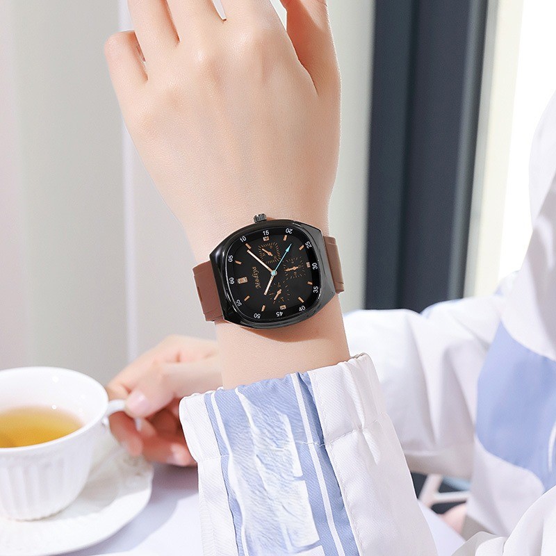 Women's Square Watch Rosivga Fashion Unisex Korean Design Waterproof ...