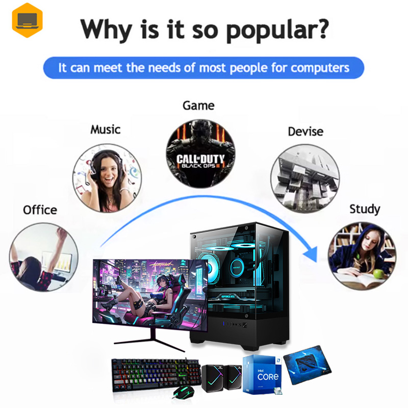 AMD A8 Desktop Computer Set 4 Cores 16GB RAM/512GB SSD With Radeon HD ...