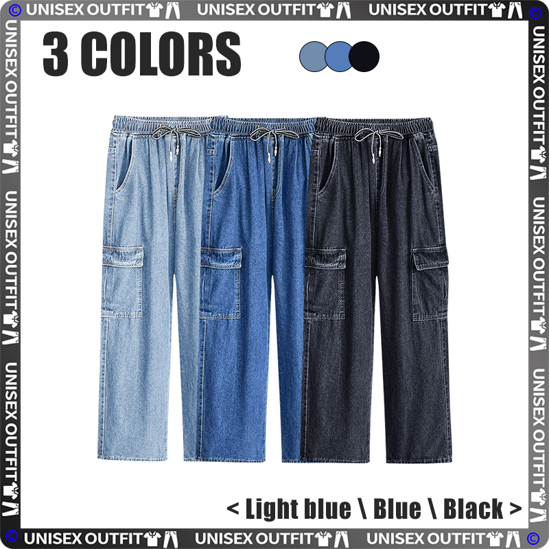 Baggy Jeans Cargo maong cargo pants straight wide leg korean style ...