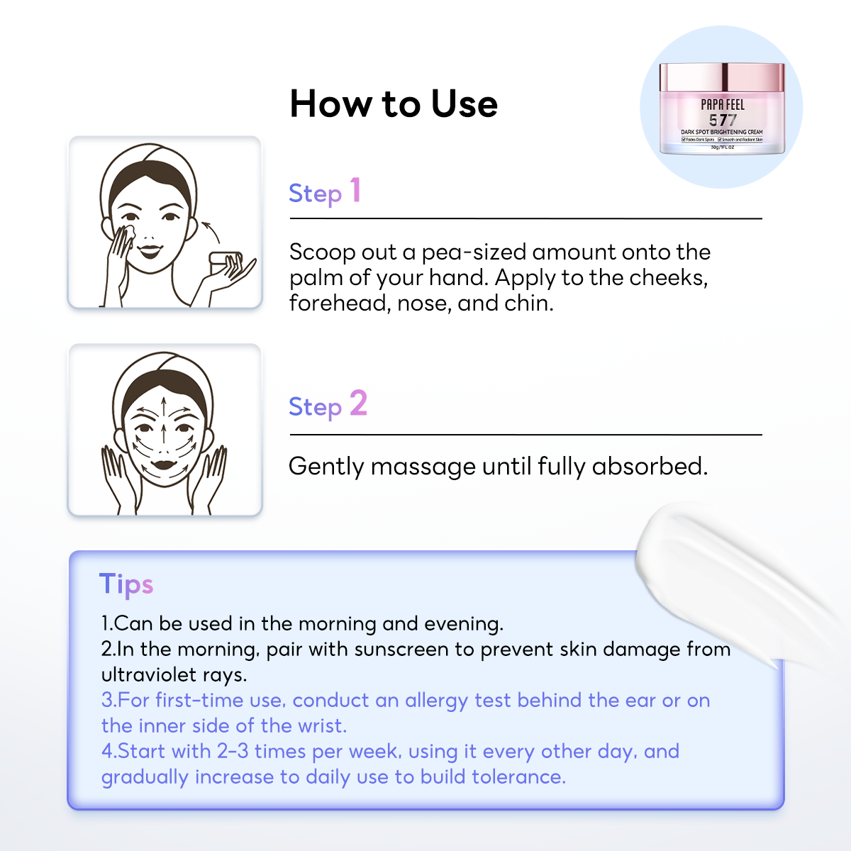 PAPA FEEL 577 Fade Dark Spot Cream 30g | Dull Skin |Whitening ...