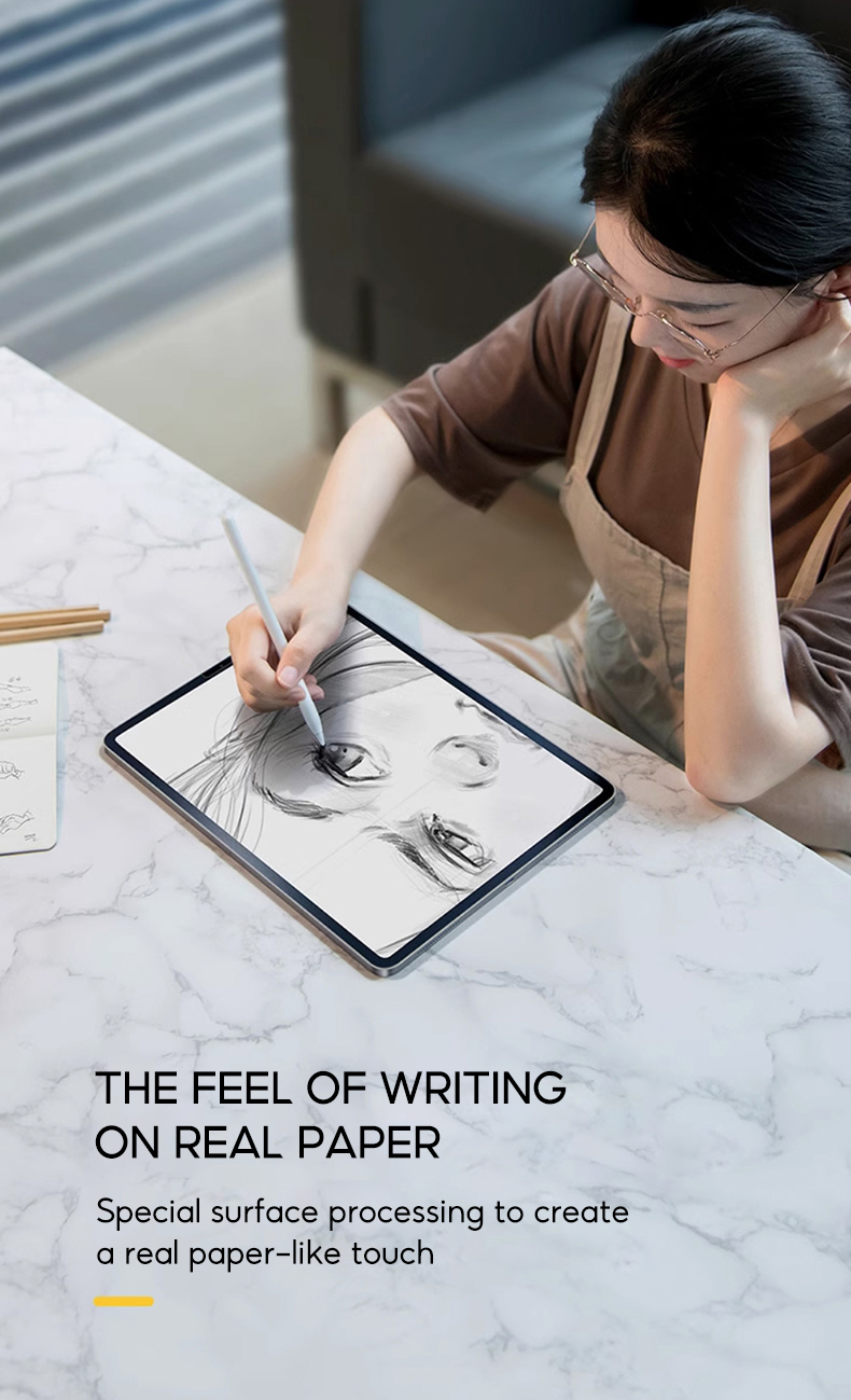 TBTIC Matte Paper Like Screen Protector For iPad Air 7 M3 2025 11th A16 ...