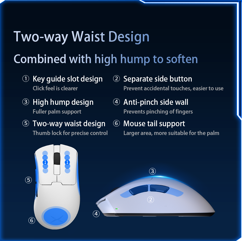 Delux M900 PRO-Light Version Gaming Mouse PAW3395 26000DPI Wired 2.4G ...