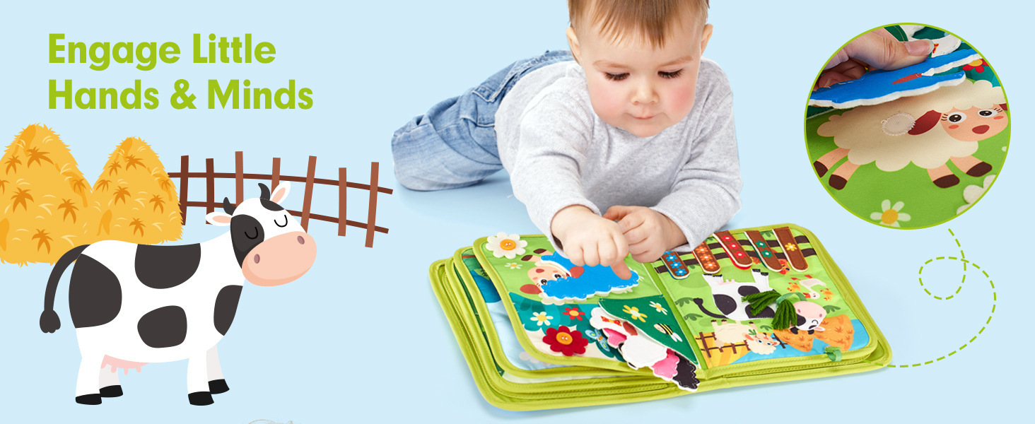 Montessori Busy Book for Toddlers Kids DIY Felt Quiet Activities Cloth ...