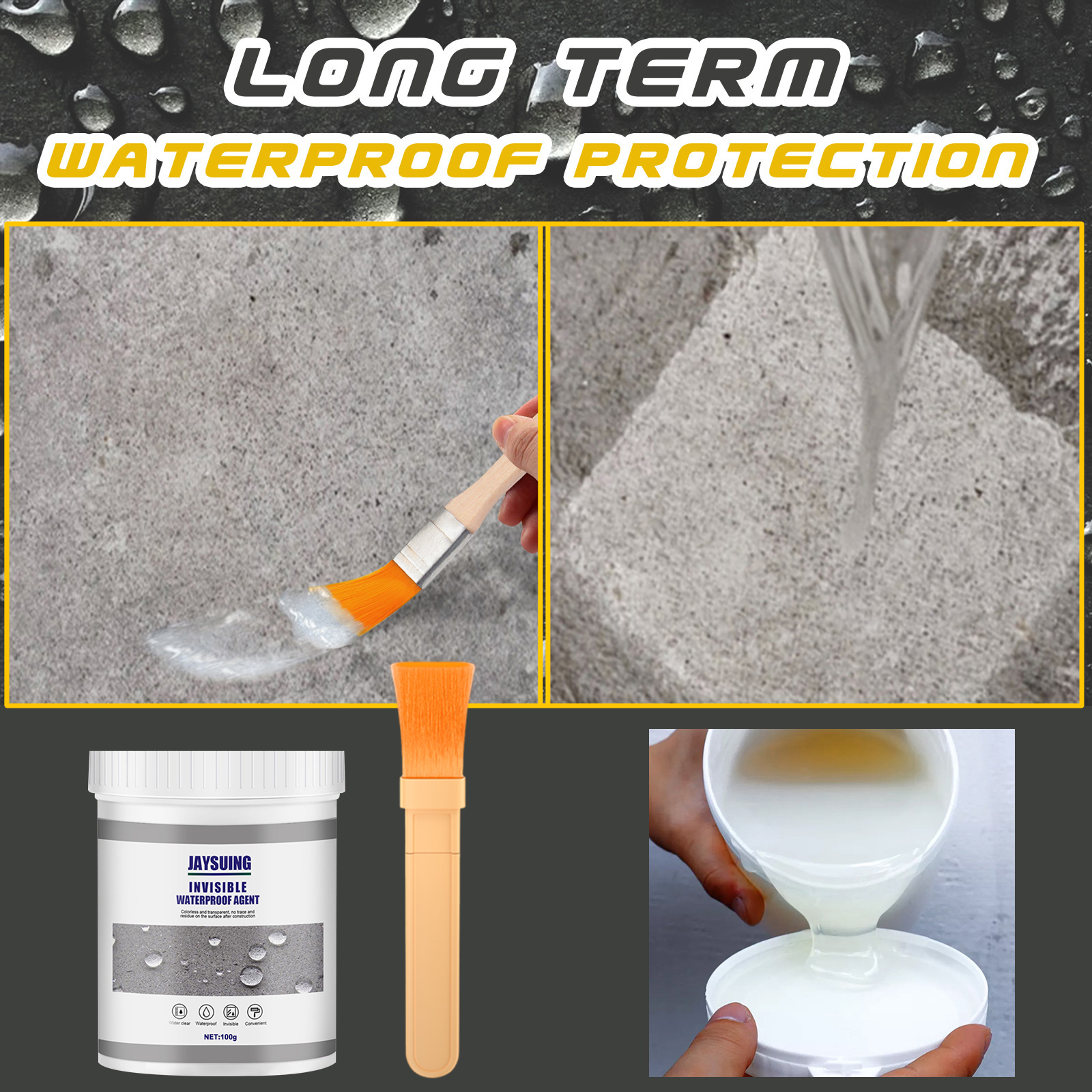 Invisible Waterproof Anti-Leakage Coating Agent Transparent Wall Repair ...