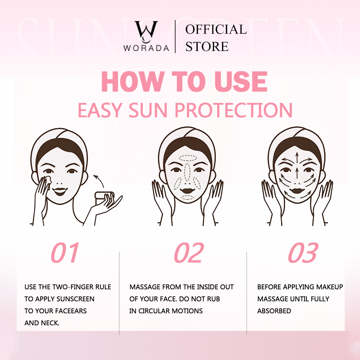 [FDA Approved]WORADA Whitening SPF60 Moisturizing Facial Sunscreen ...