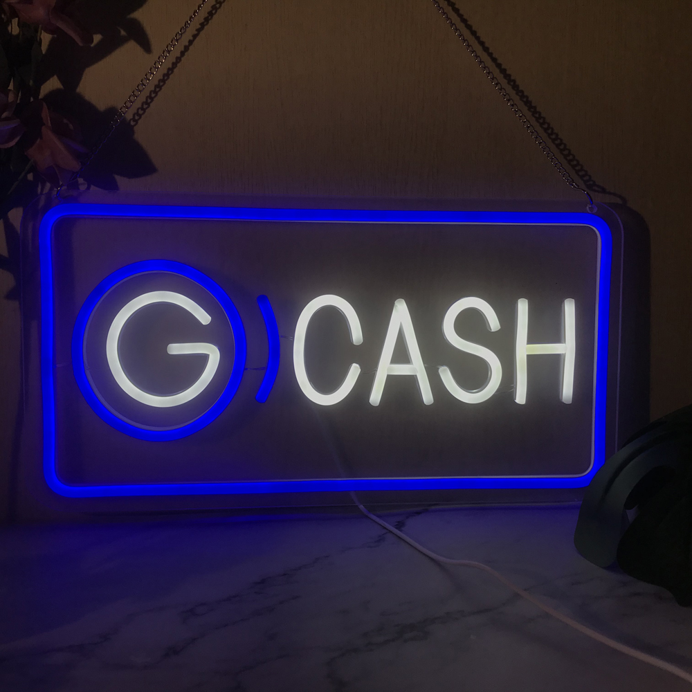 Gcash Signage LED Light Cash Neon Sign For Business Letter Neon Light ...