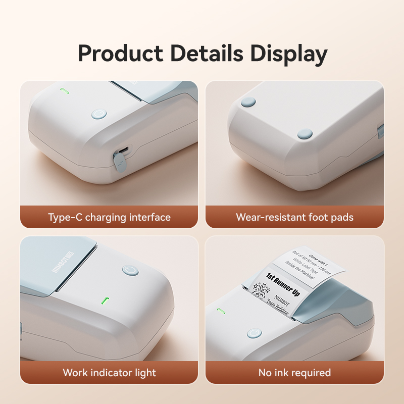 Niimbot B1 Label Printer Portable Bluetooth Smart Label Inkless Label ...
