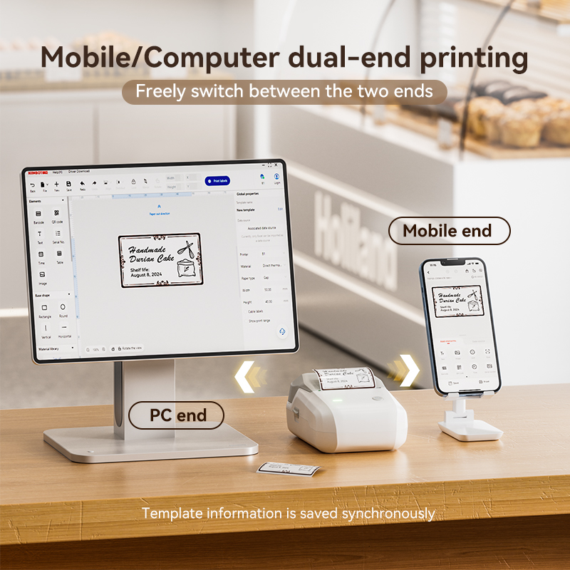 Niimbot B1 Label Printer Portable Bluetooth Smart Label Inkless Label ...