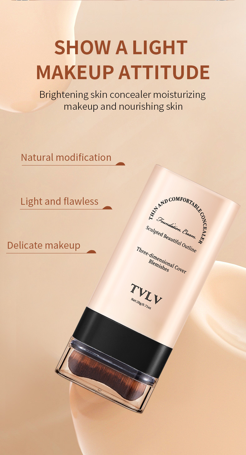 TVLV Eraser Foundation Stick, Brightening, Waterproof, Long-lasting ...