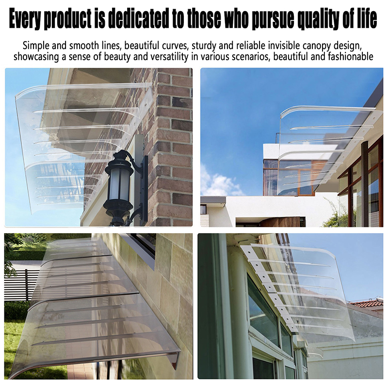 Outdoor Transparent Awning Transparent Canopy Without Frame Invisible ...