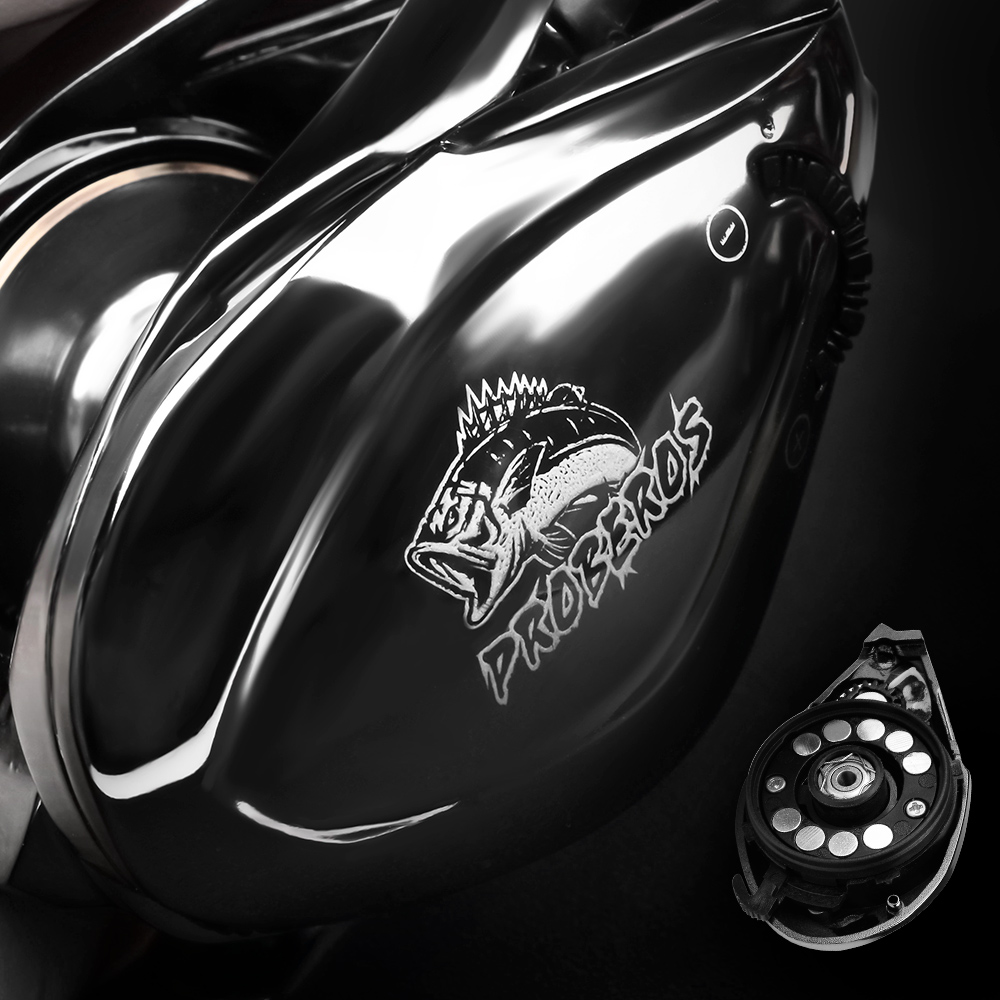PROBEROS Baitcaster Reels - UV electroplating process, 7.2:1 Gear Ratio ...