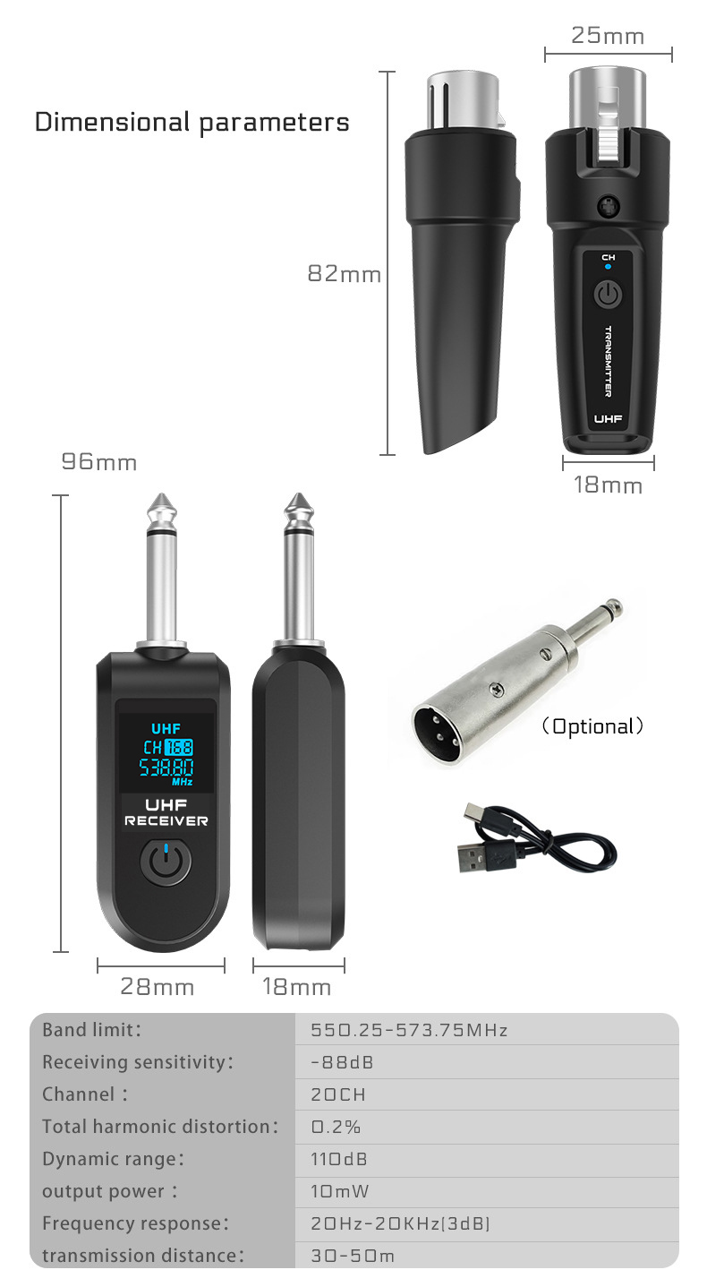 [Shopee Choice] K1 Wireless Microphone System Male Dual UHF Transmitter ...