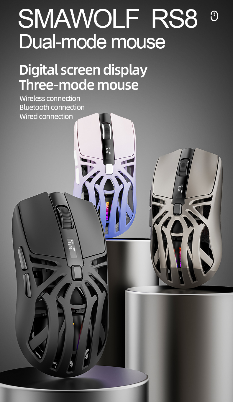 Smailwolf RS8 1000Hz Bluetooth mouse, three-mode connection ...