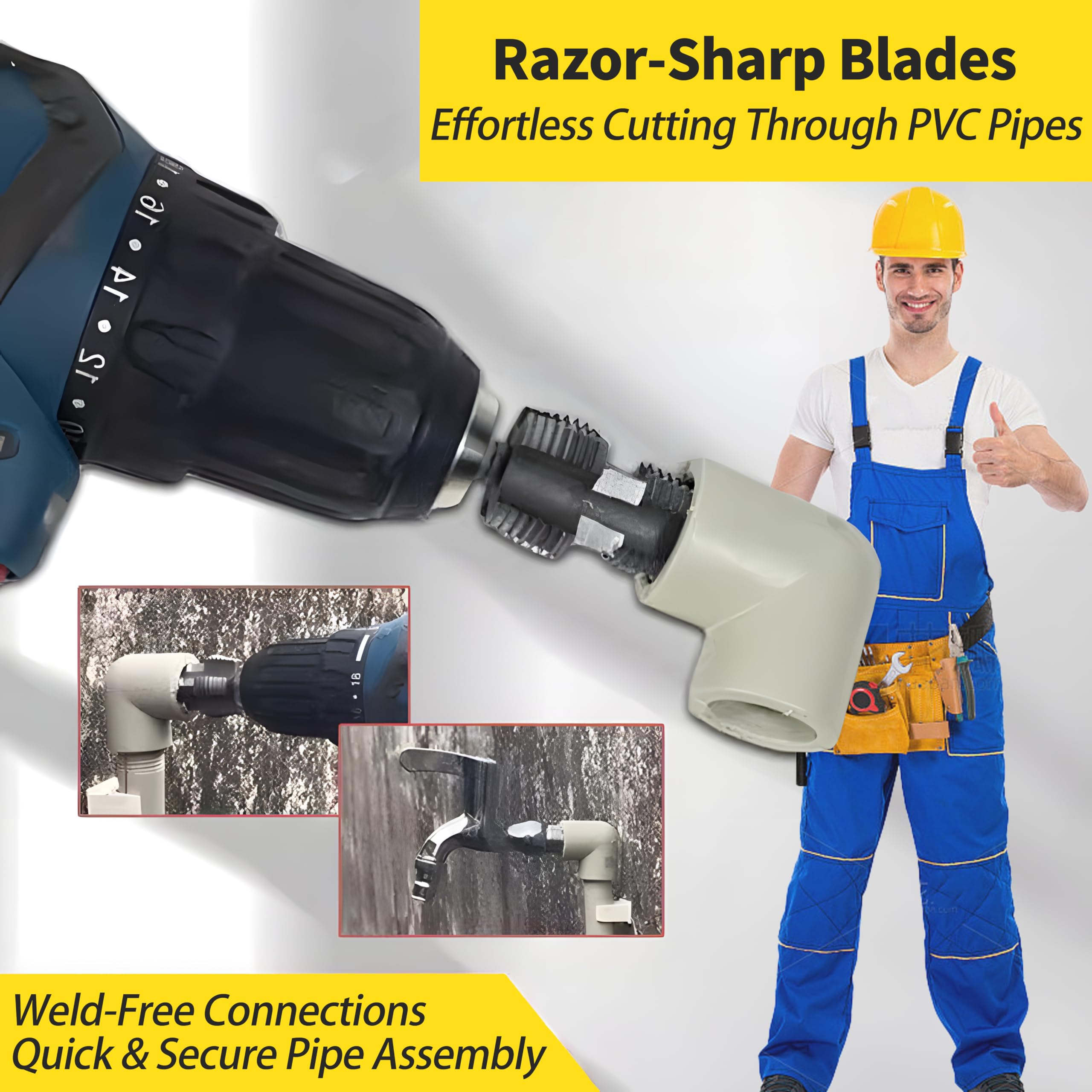 4/6 points PRP water pipe inner hole drill PVC pipe thread slotter pipe ...
