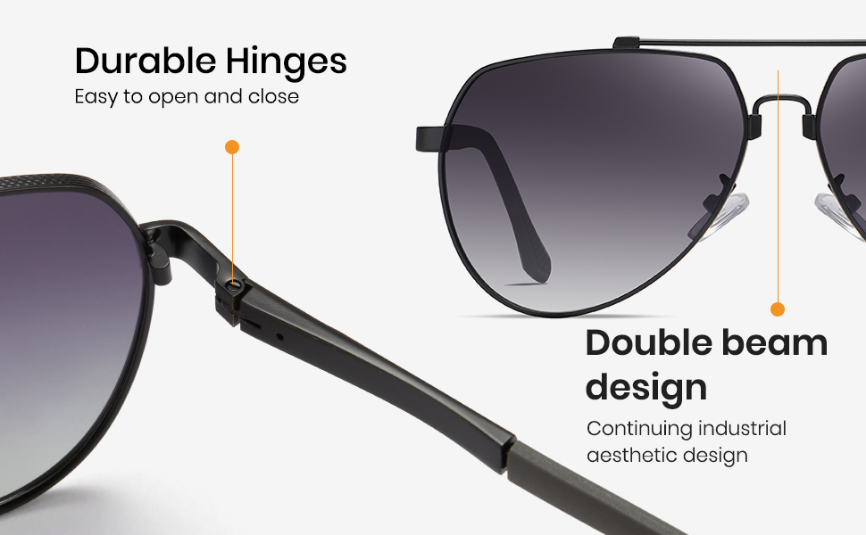 Cyxus Aviator Polarized Sunglasses for Men Women UV400 Protection Anti ...