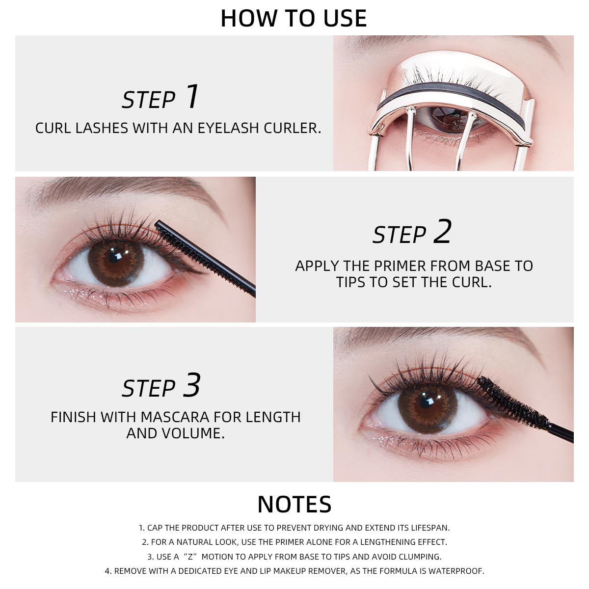 【MUST BUY】JMCY 3-in-1 72H Waterproof Long-lasting Mascara Volumizer ...