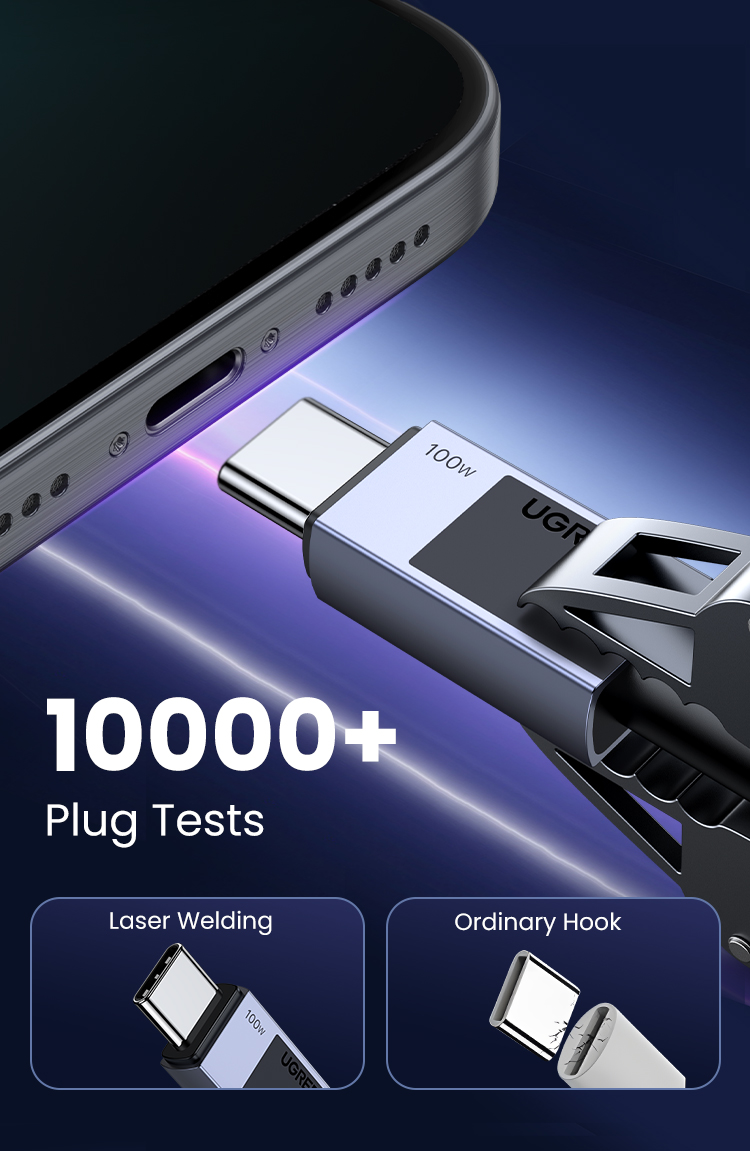 UGREEN PD 100W Type C Fast Charging Cable Upgrated E-Marker Chip USB 2. ...