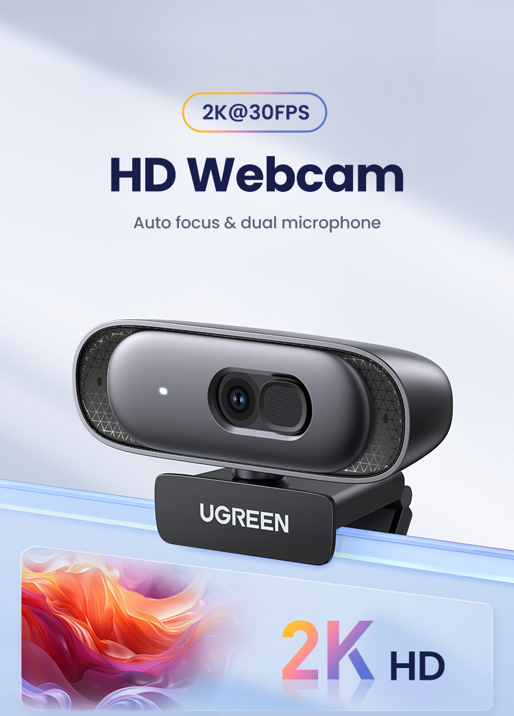 UGREEN Computer USB External Camera 1080P 30FPS 200W Pixels, Fixed ...